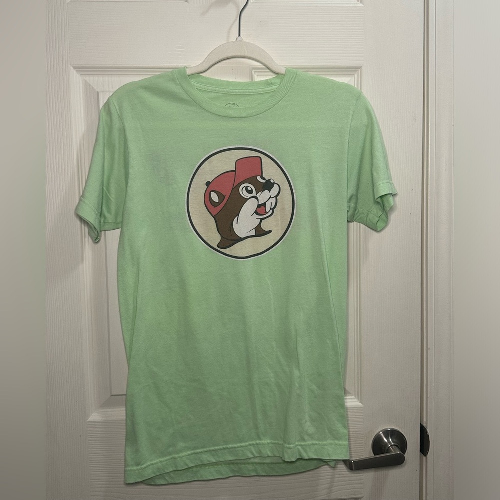 Buc-Ee’s Graphic Lime Green “Stay Safe” Tshirt Size S… - Gem